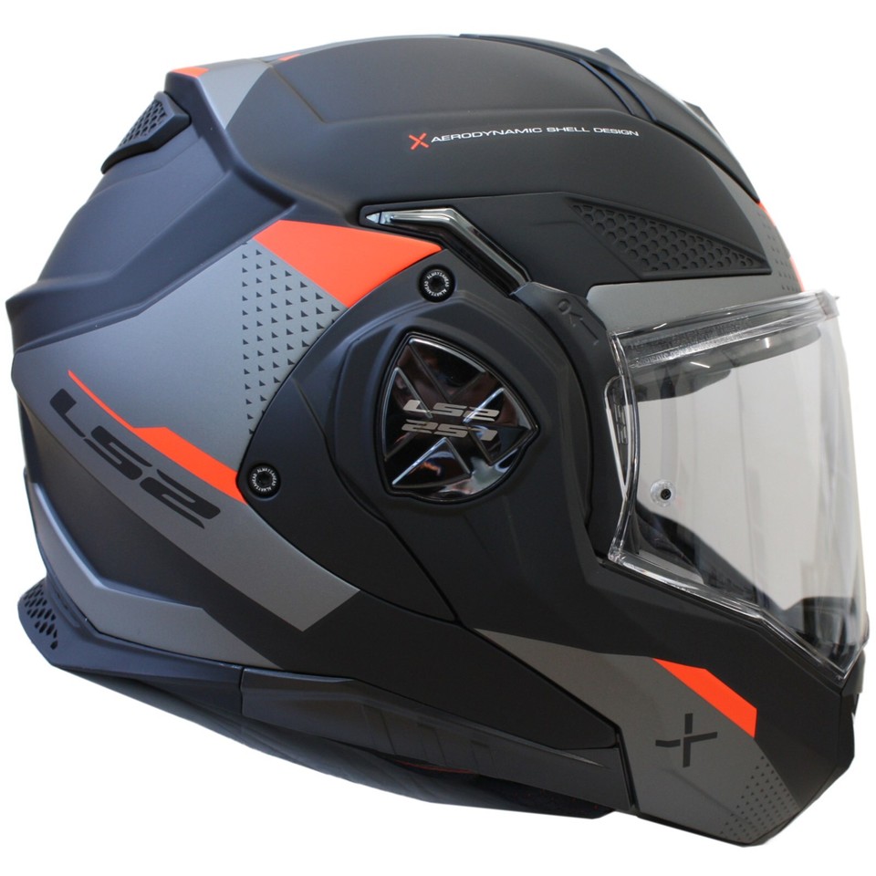 LS2 Motorcycle Helmet 3XL Advant X Oblivion FF901 Flip up Black ...
