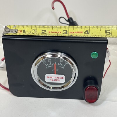 New Ammeter Gauge 60-0-60 Amps Meter Traditional Chrome Black W/ Sensor ...