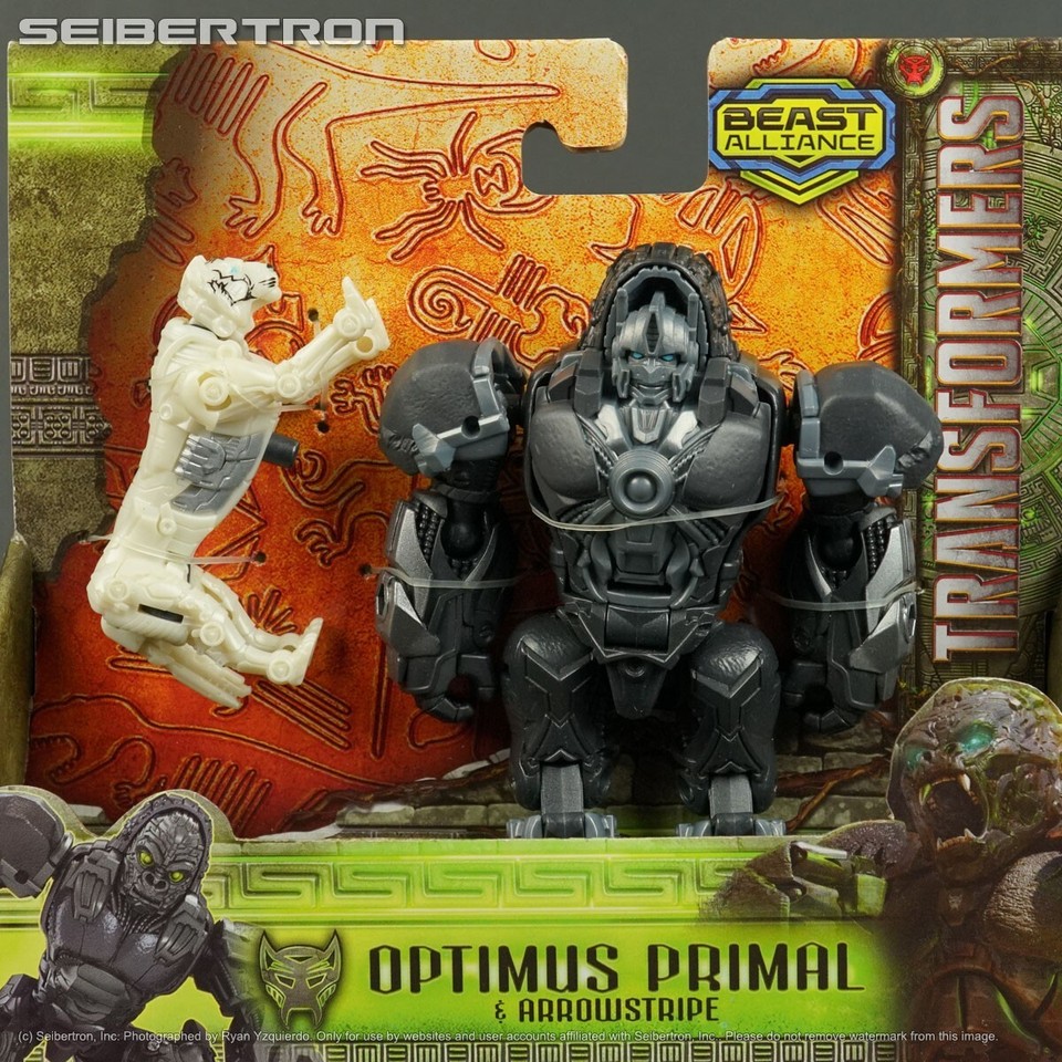 OPTIMUS PRIMAL + ARROWSTRIPE Transformers Rise Beasts Weaponizers MV7 ...