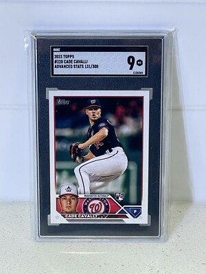 2023 Topps Cade Cavalli Rookie RC #320 Advanced Stats /300 SGC 9 MINT ...