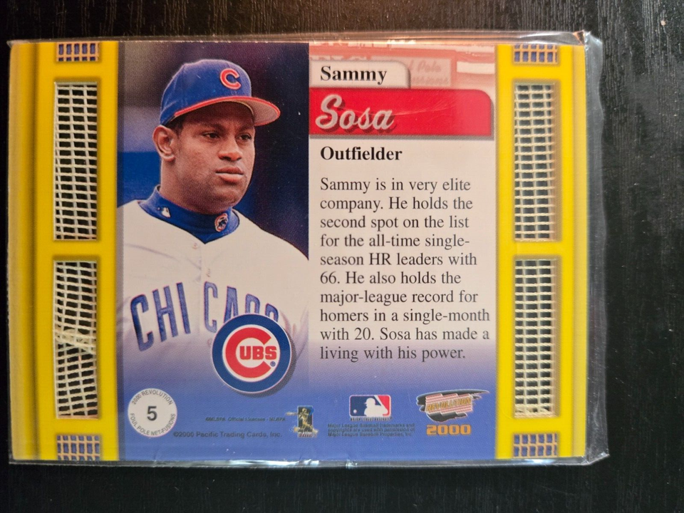 SAMMY SOSA PACIFIC REVOLUTION FOUL POLE NET FUSION DIE CUT CUBS | eBay
