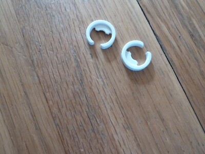 2 Springfree Trampoline white C-clip fit all models (go into net rod ...