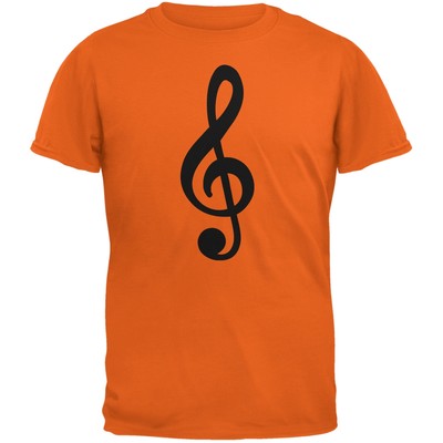 Treble Clef Orange Adult T-Shirt | eBay