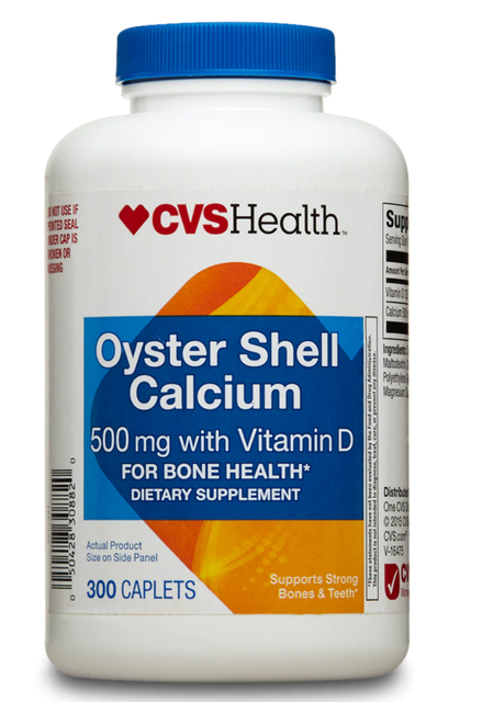 CVS 300 Caplets Oyster Shell Calcium 500 MG Vitamin D Exp 9/20 for sale ...