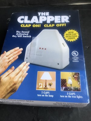 THE CLAPPER Sound Activated CLAP ON! CLAP OFF!~NEW& SEALED damaged box ...