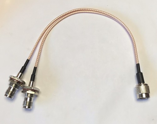 12 Inch TNC Male to 2X TNC Female RG316 Coax Cable Splitter Fast USA ...