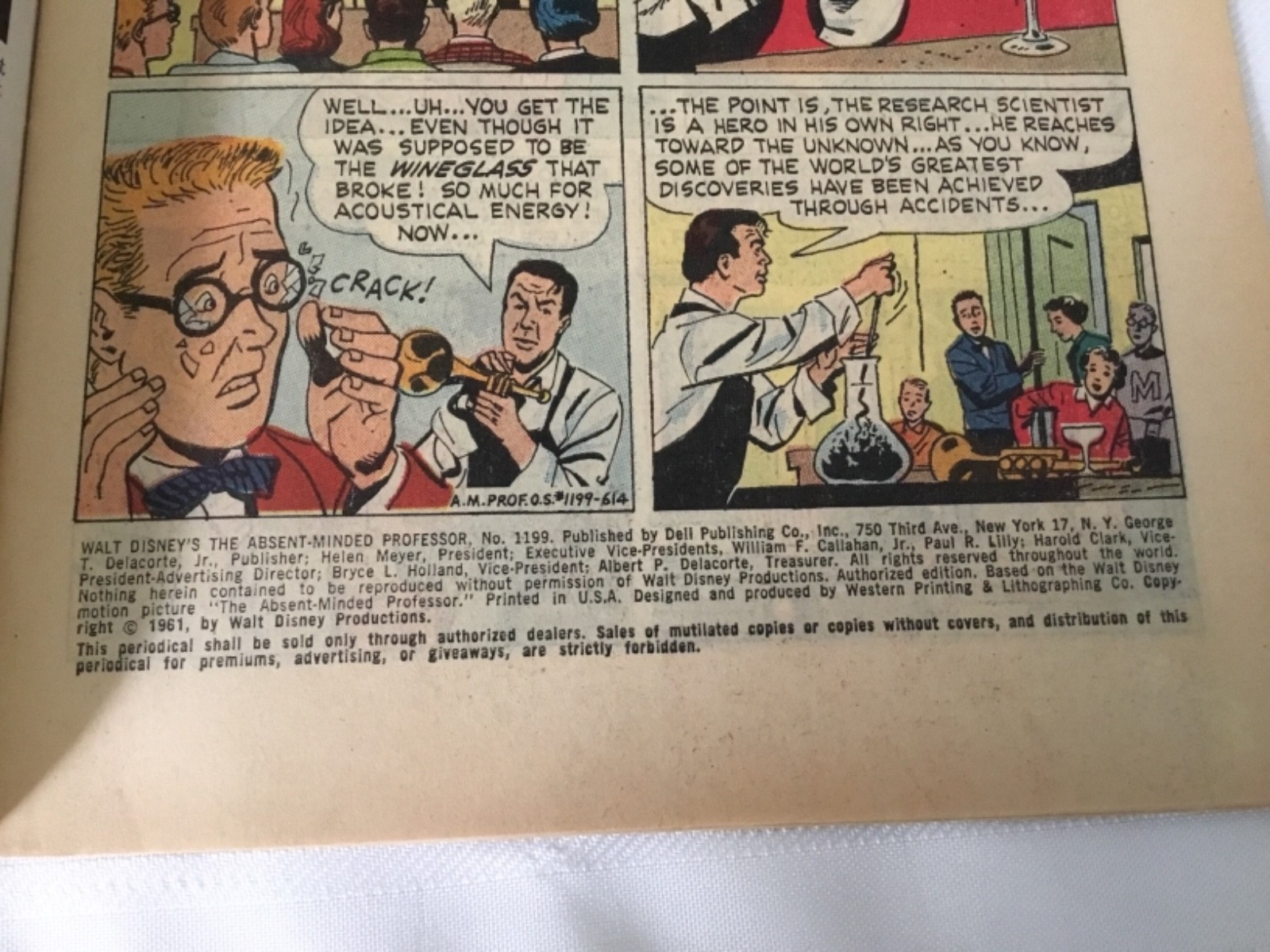 1961 Dell comic book Walt Disney’s THE ABSENT MINDED PROFESSOR #1199 ...