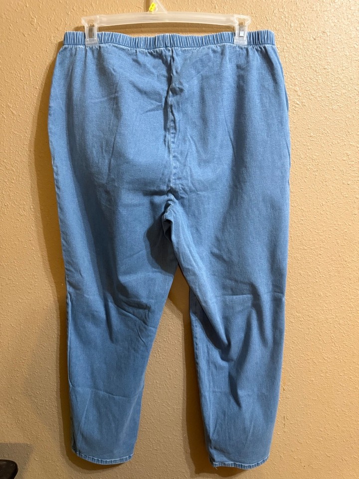 FADED GLORY DENIM JEANS SZ 22/24 MED/LIGHT WASH STRETCH TAPERED LEG ...