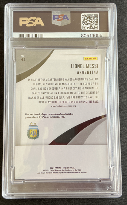 2021 Panini The National Lionel Messi Patch Escher Squares /10 PSA 9 ...
