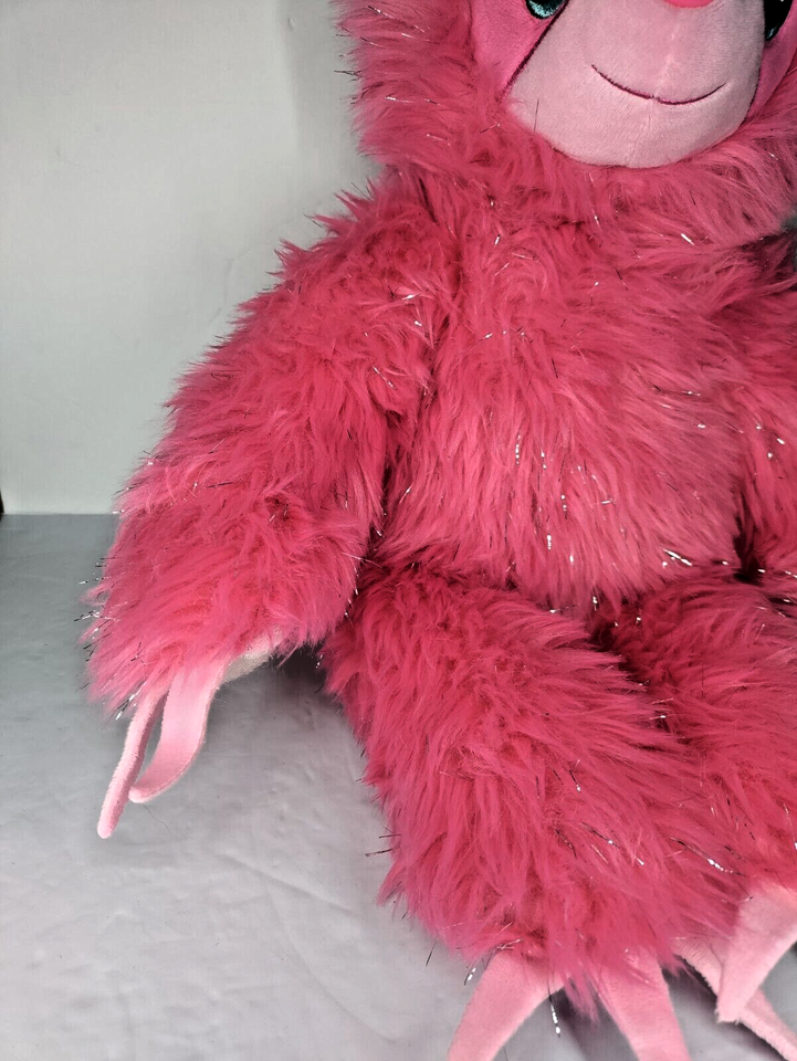 Build A Bear Sloth Pink Sparkle Stuffed 18" Retired BAB Workshop Velco ...