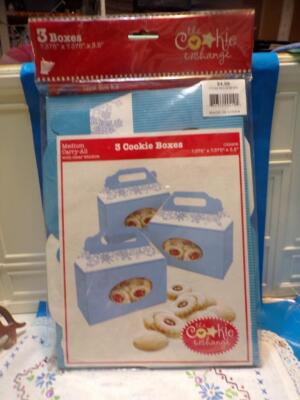 The Cookie Exchange- 3 COOKIE BOXES medium with window | eBay