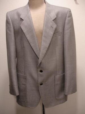 Men's sz 43L Vtg Countess Mara Blazer Suit Jacket Sport Coat Gray Tweed ...