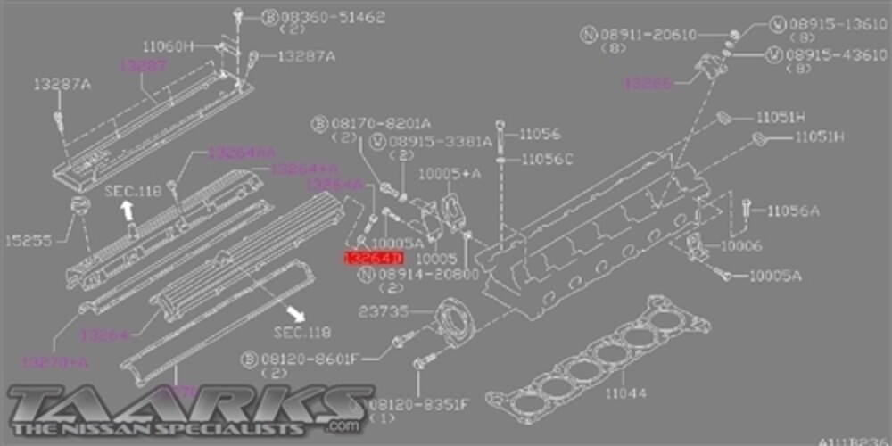 Genuine Nissan Rocker Cover Washer "RB & CA" Skyline GTR RB25 RB26 CA18 ...