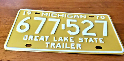 Vintage 1970 Michigan License Plate / 677-527 | eBay