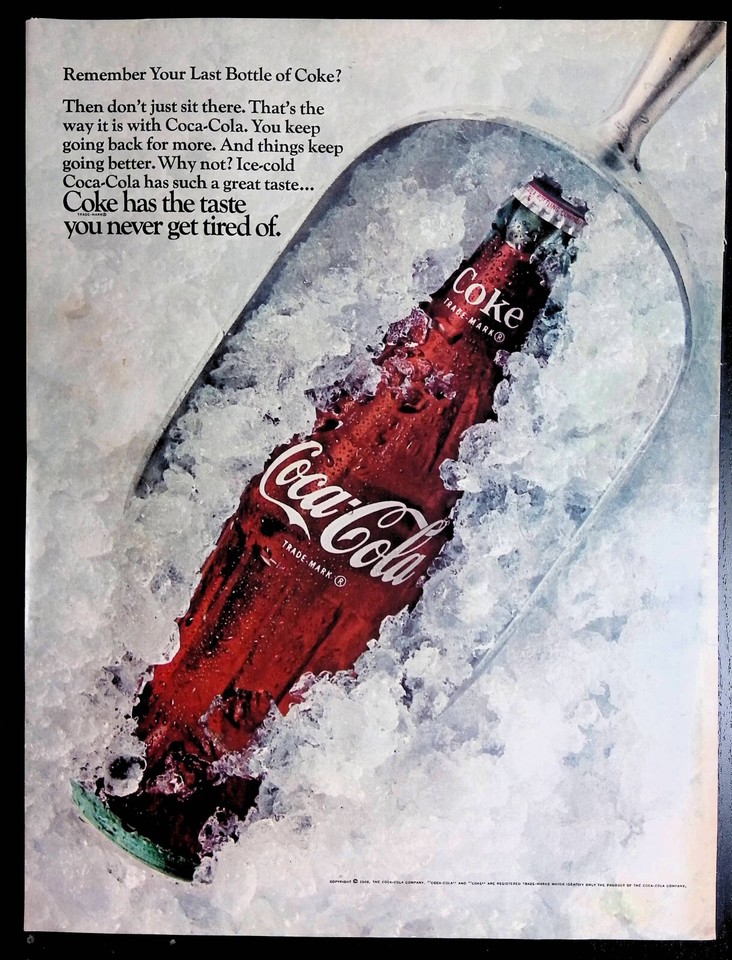 Print Ad 1960's Coke Coca Cola Ice Cold 6-PAck Bucket Snow Storm | eBay