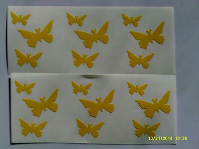 Butterfly yellow stickers - mixed - 3 sizes children girls boys craft ...