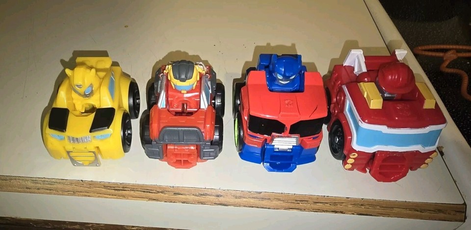 Set of 4 Transformers Rescue Bots Academy Mini Bot Racers | eBay