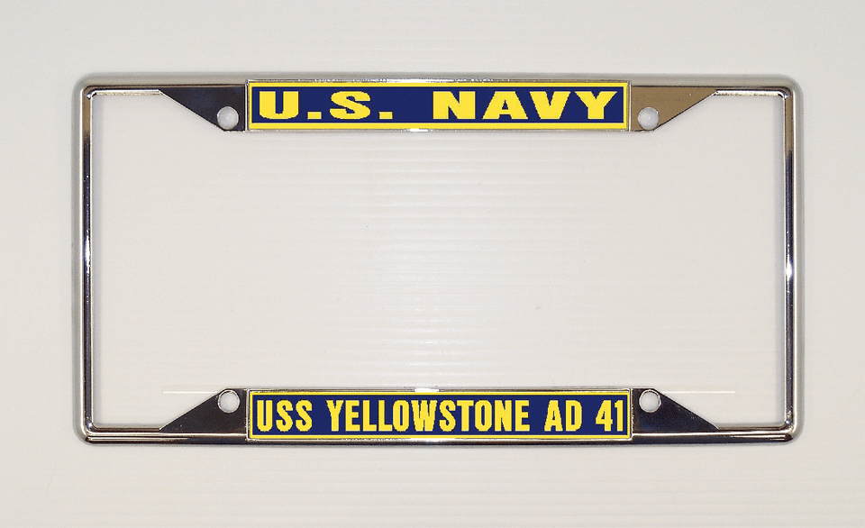 USS YELLOWSTONE AD 41 License Plate Frame U S Navy Military Car-Truck ...