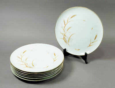 Set of 7 Violet China Golden Wheat Pattern Porcelain 10 1/2 inch Dinner ...