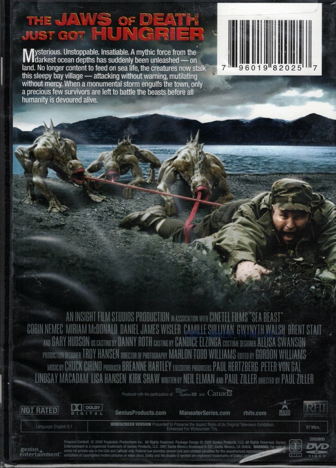 horror monster movies Sea Beast (DVD) Maneater Series widescreen Corin ...