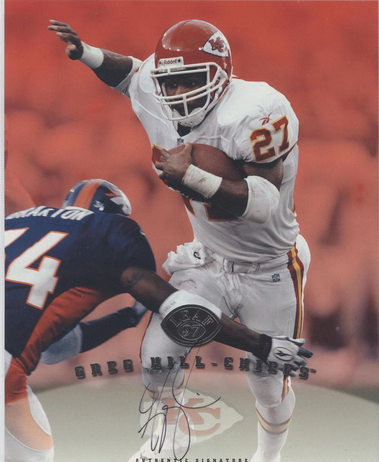 1997 Leaf Signature - 8x10 Jumbo Greg Hill Authentic Signatures (AU ...