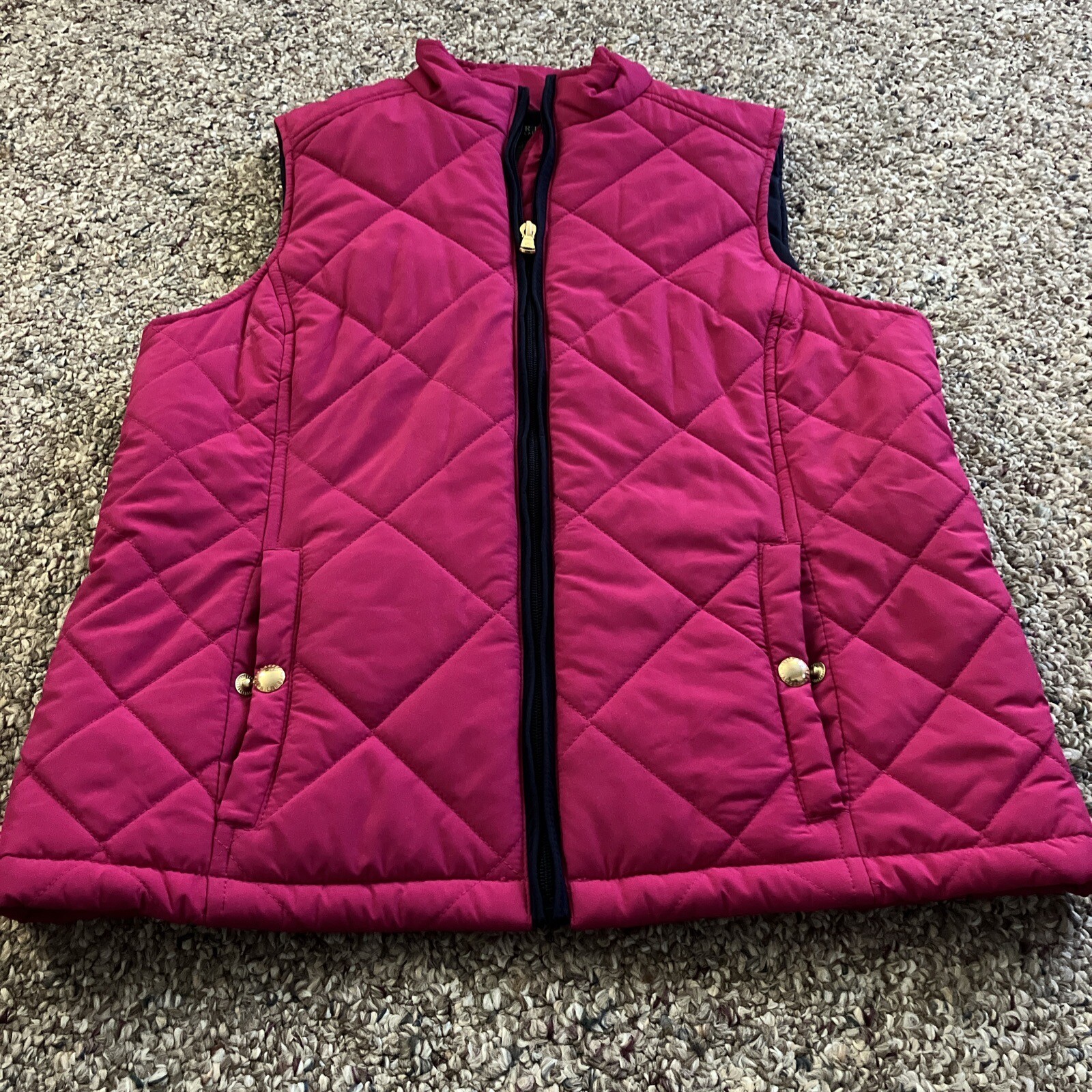 Vest Puffer Ralph Lauren LRL Active Women Pink Zip Quilted MEDIUM | eBay