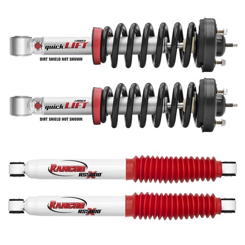 Rancho QuickLift Loaded Front Struts & RS5000X Rear Shocks fits F150 ...