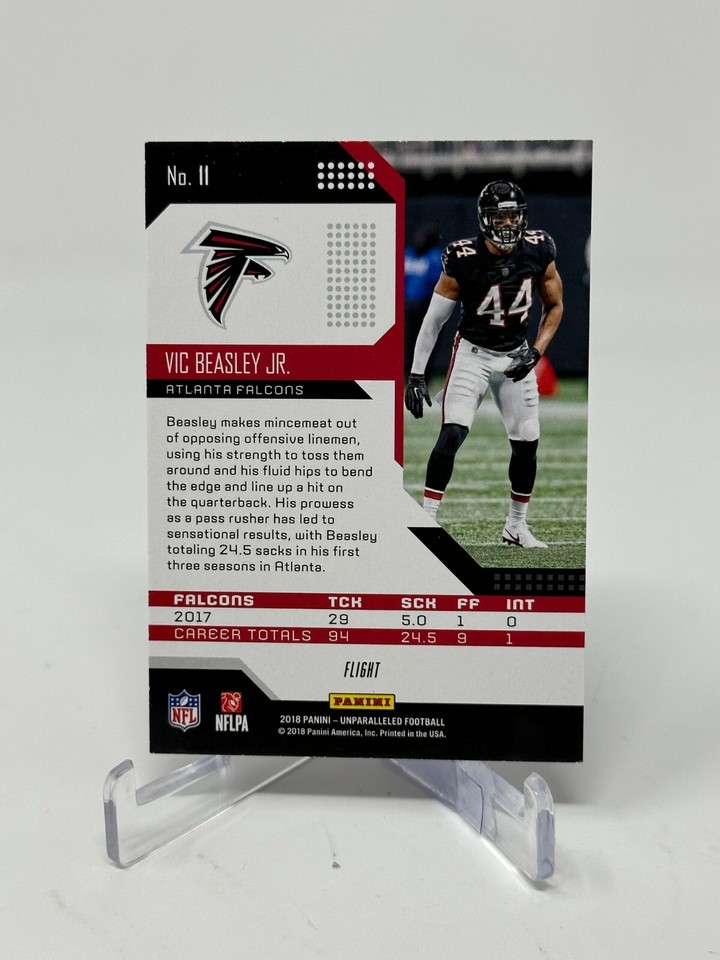 2018 Unparalleled Football Vic Beasley Jr. Card #11 | eBay