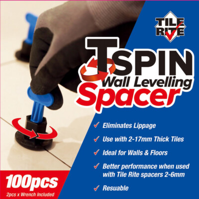 Tile Rite T Spin Wall & Floor Levelling Tile Spacer Tools - 100pcs ...