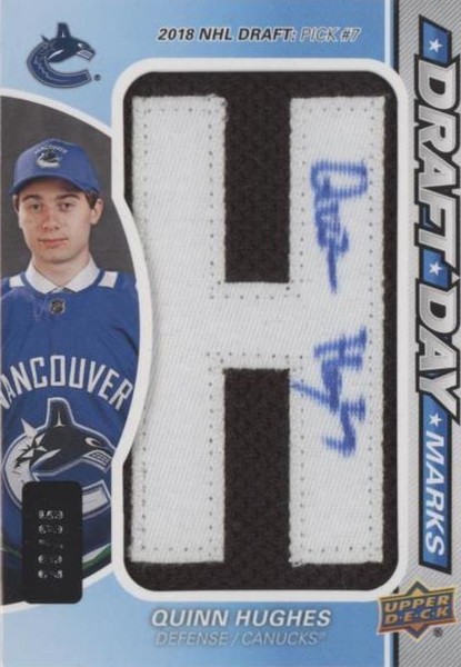 2019-20 Upper Deck SP Game Used - Draft Day Marks Patch Rookies #DDM-QH ...