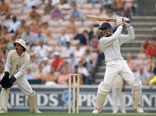 Mohammad Azharuddin batting during his innings of 78 for Ind- Old ...