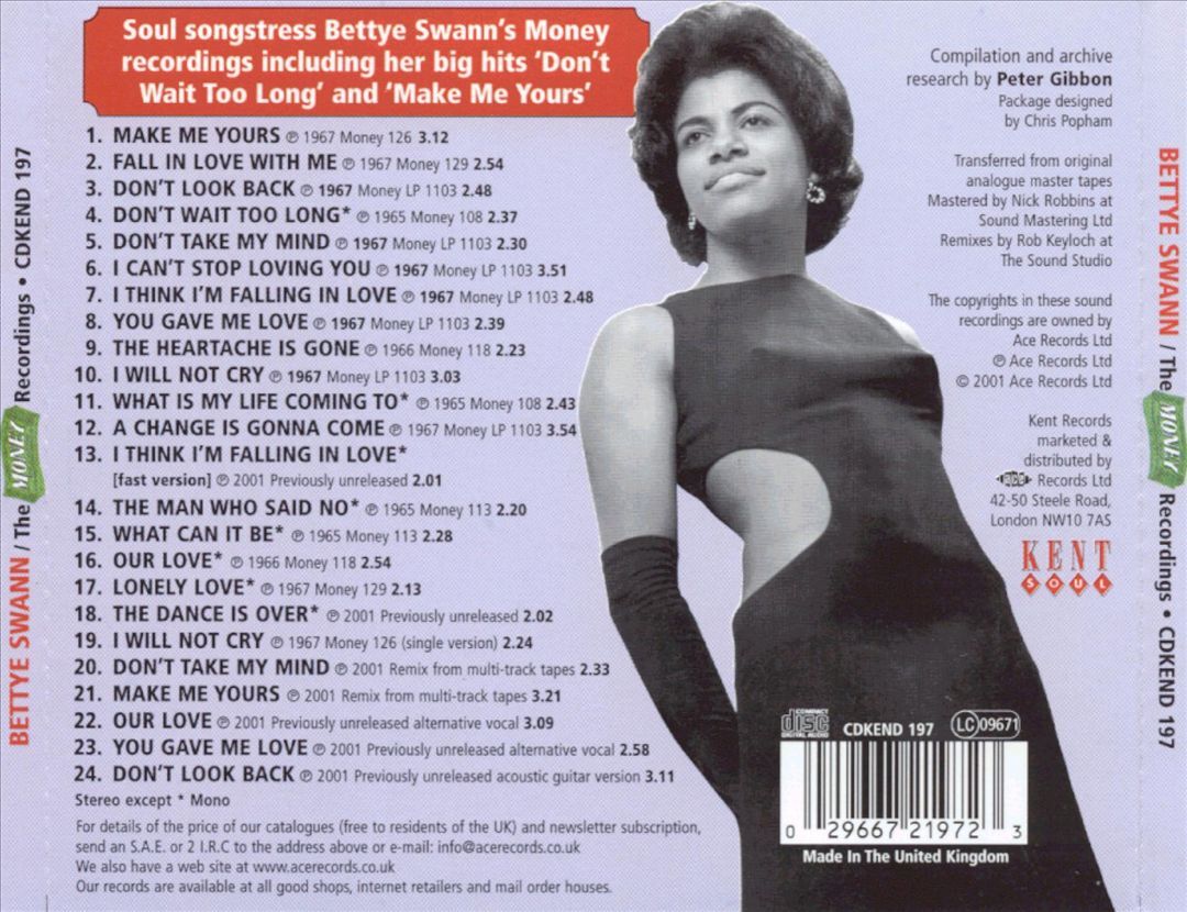 BETTYE SWANN MONEY RECORDINGS NEW CD 29667219723| eBay