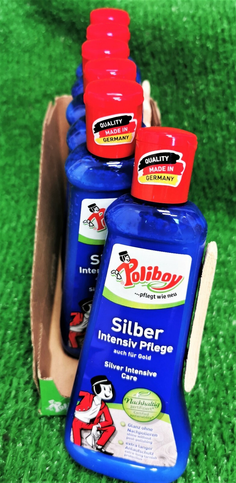 (24,92€/l 6x Poliboy Silber Intensiv Pflege 200ml Silberpolitur Versand ...