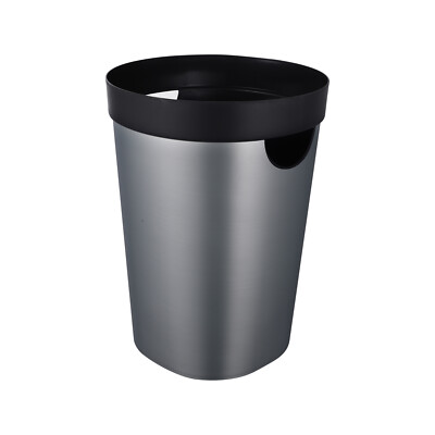 Ezy Storage 10L Silver Black Round Waste Bin | eBay Australia