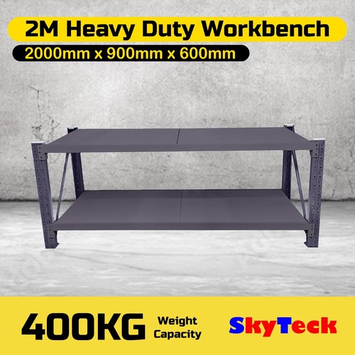2M Heavy Duty Metal 2 Tier Workbench Unit Charcoal 6920K - 2 | eBay ...