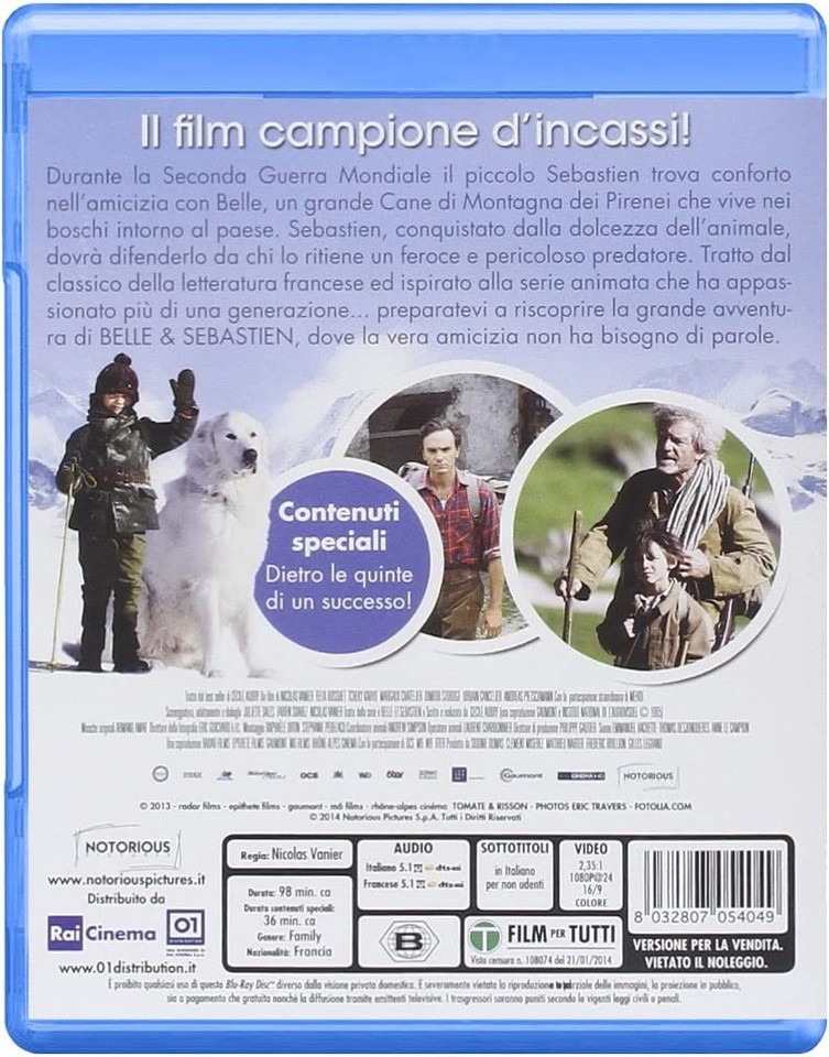 BRD BELLE & SEBASTIEN (Blu-ray) Felix Bossuet Tcheky Karyo Margaux ...