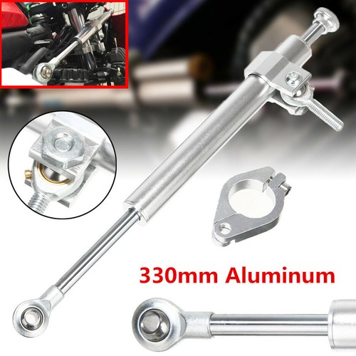 330mm Motorcycle Aluminum Steering Damper Fork Clamp Stabilizer Rod ...