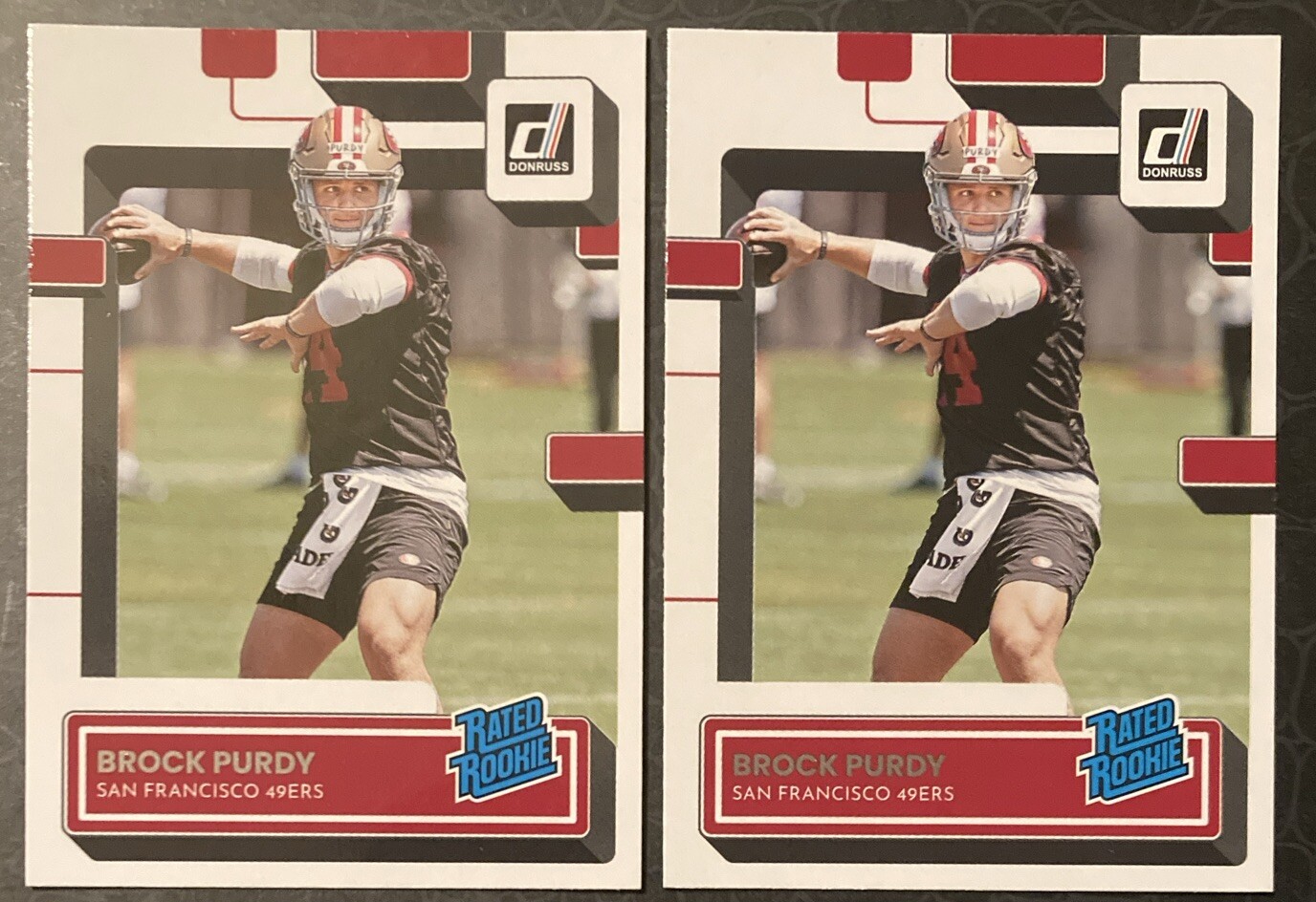 Brock Purdy 2022 Donruss Rated Rookie 2 card Rookie Card #374 (5520) | eBay