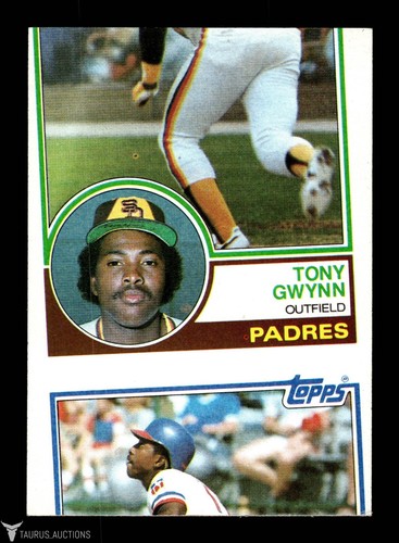 1983 Topps #482 HOF Tony Gwynn Rookie Baseball Card Error Miscut ...