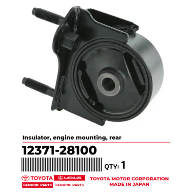 12371-28100 Toyota Insulator, engine mounting, rear 1237128100, New ...
