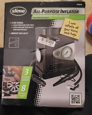 New Slime All-Purpose 12V Dual Raft Pump/Tire Inflator | eBay