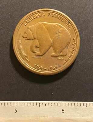 1969 California Bicentennial Coin Medallion The Golden Land Sacramento ...