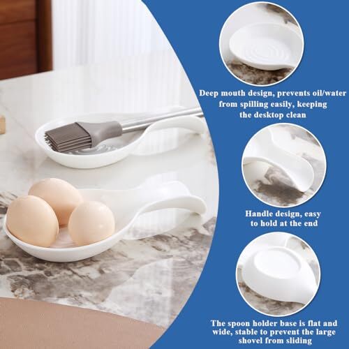 Spoon Rest 2 Pack, Plastic Spoon Holder For Kitchen Counter, Kitchen ...