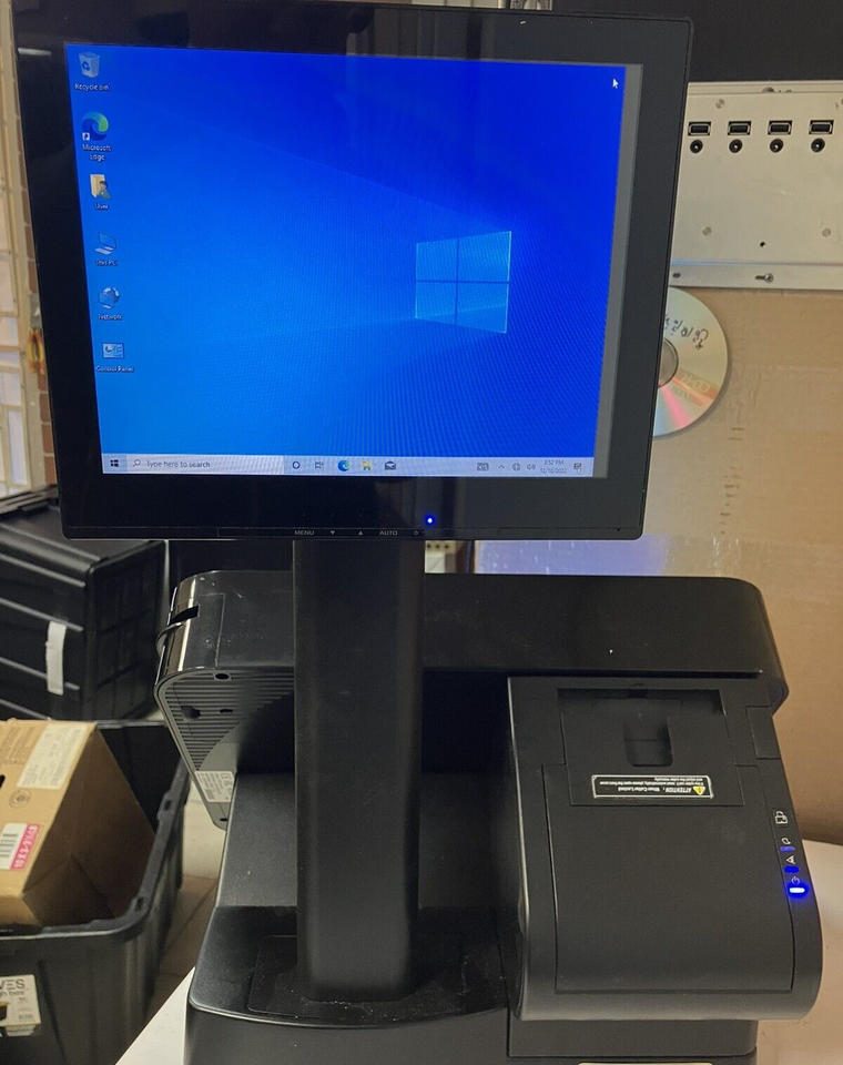 ~ UnyTouch Dual Screen POS Terminal U37-P150UR-ADC Win10 Intel Atom ...