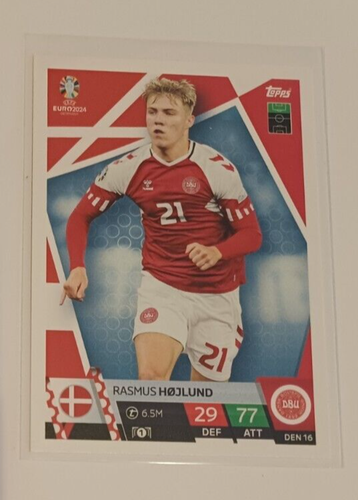 Carte Card ROOKIE RC Rasmus HOJLUND Danemark TOPPS MATCH ATTAX UEFA ...