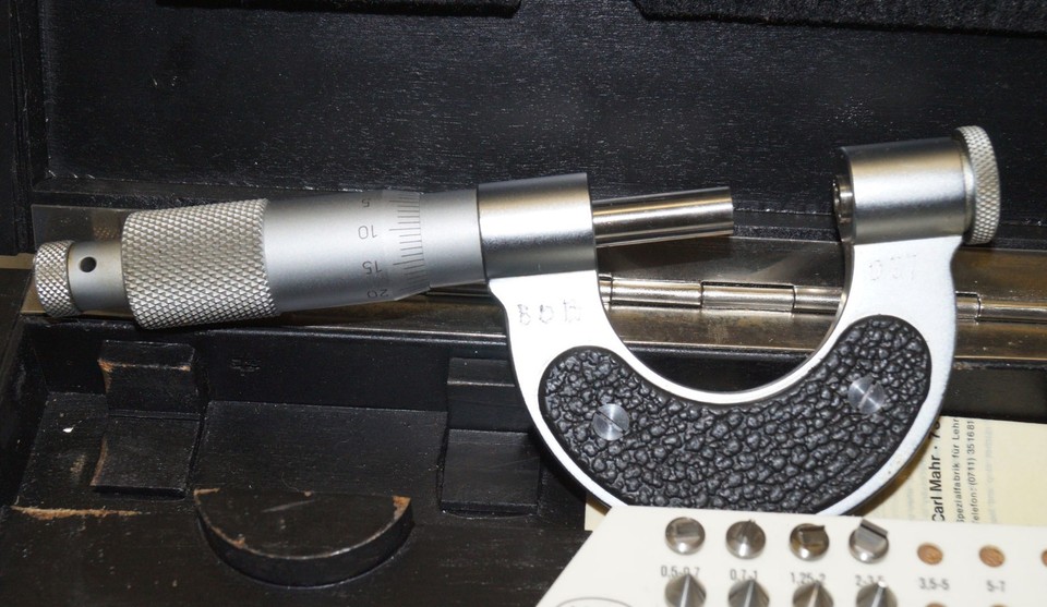 Mahr Thread Micrometer, Anvils, Case, 0-25mm | eBay