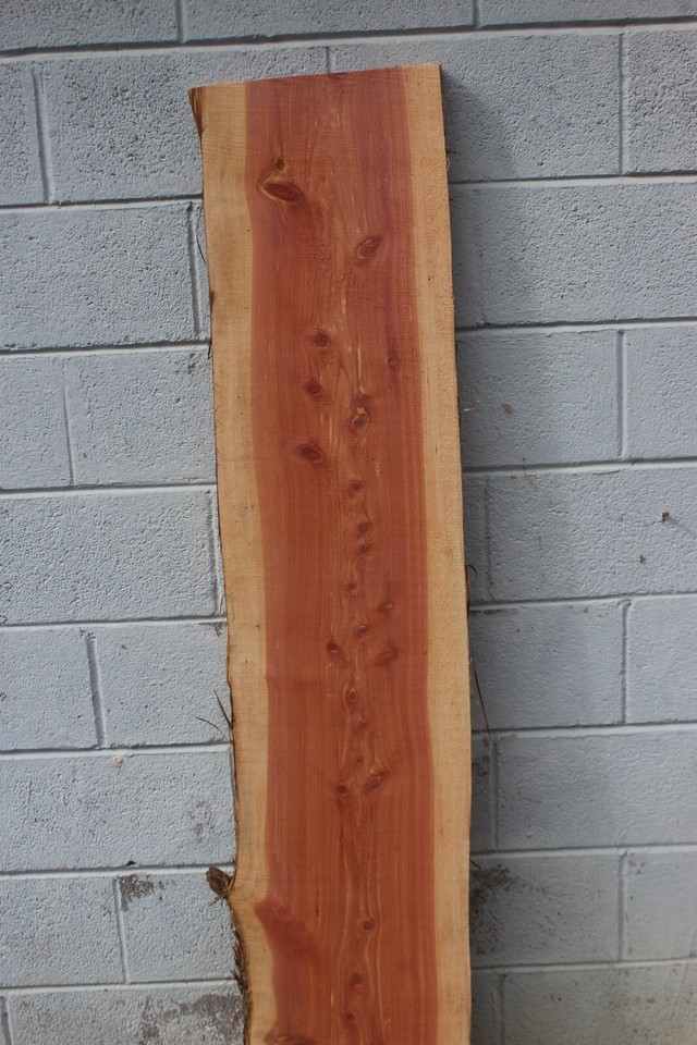Large Wide Red Cedar Live Edge Wood Slab Lumber Rustic Woodwork 72in ...