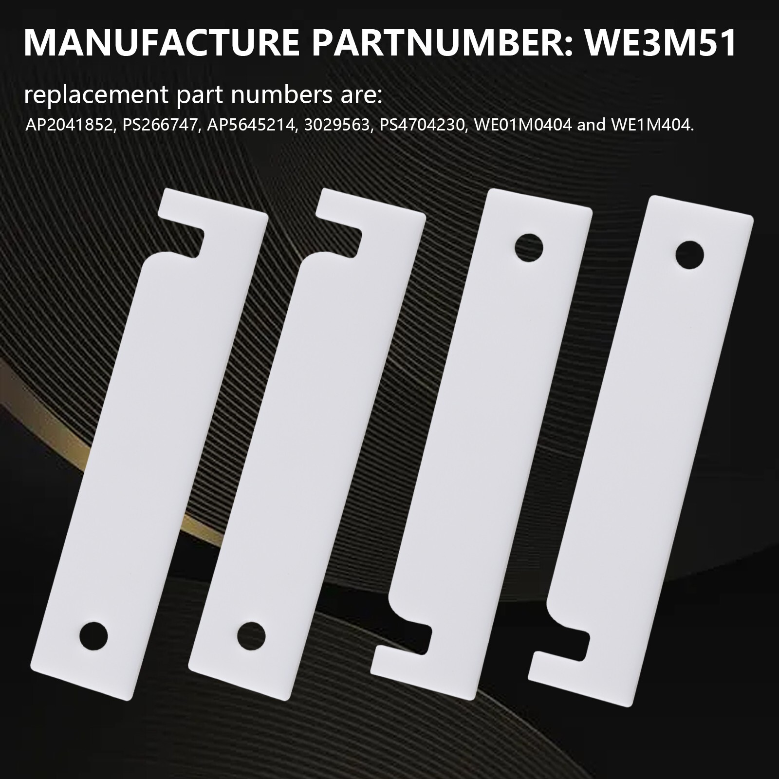 4PCS WE3M51 WE3M52 Nylon Drum Bearing Slide and Clothes Dryer Teflon ...