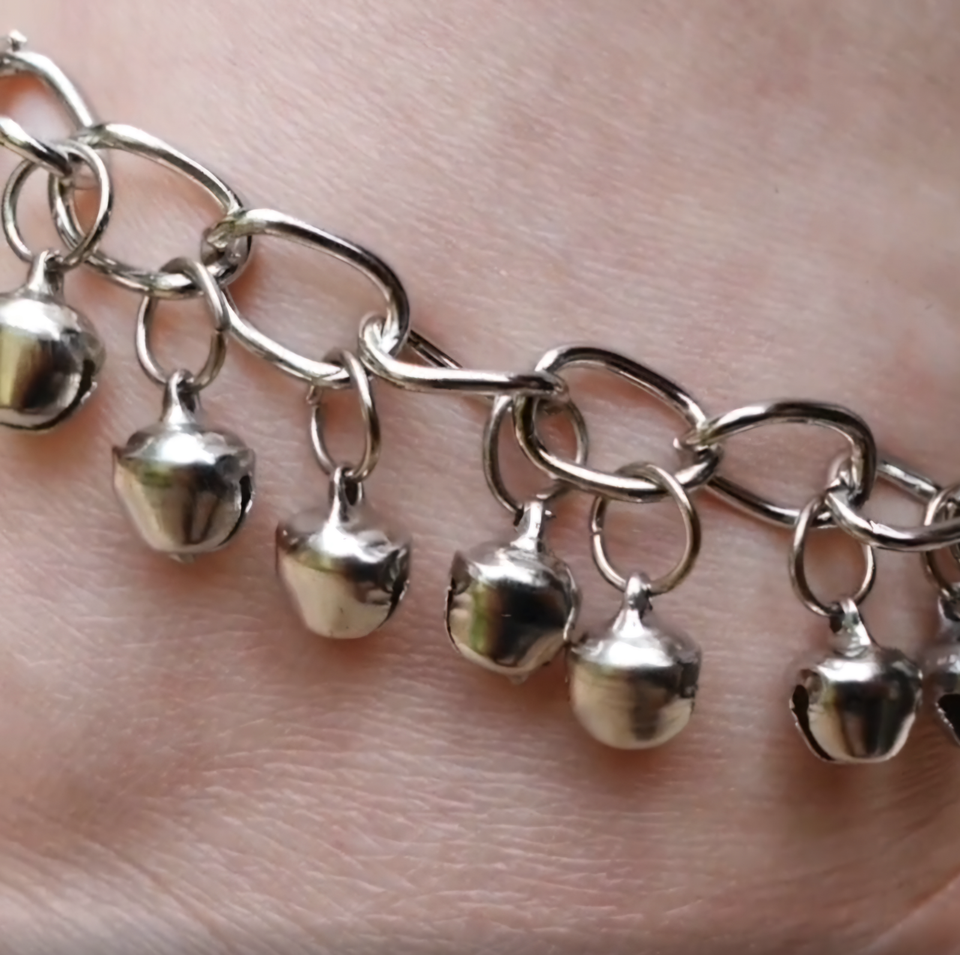 Bell Ankle Bracelet 20 Bells Anklet Quality Shiny Steel Dancing Bells ...