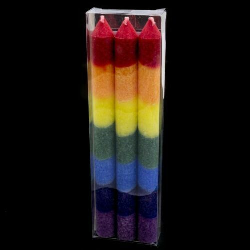 CHAKRA RAINBOW CANDLE SET - Set of 3 Candles Long Burn Time - New ...
